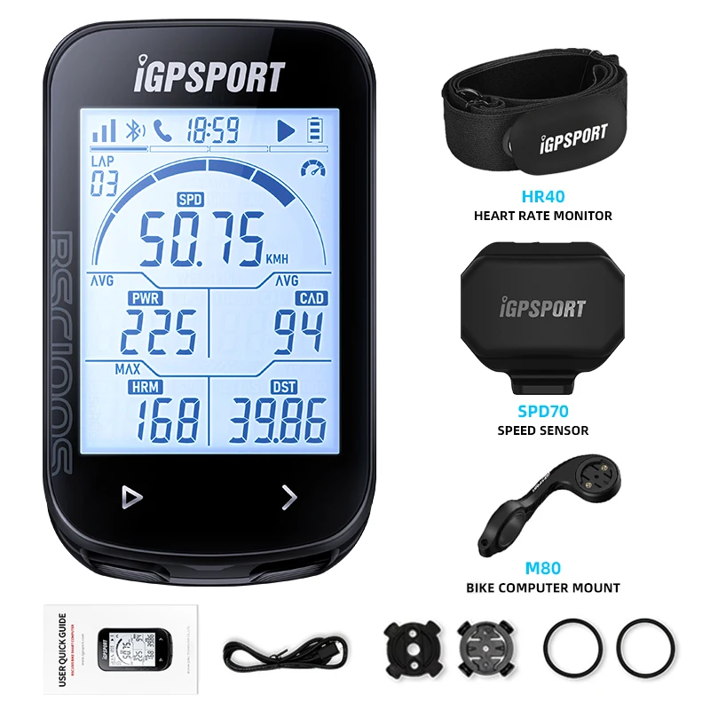 IGPSPORT 自転車用GPSナビゲーター,スピードメーター,2.6インチの大型