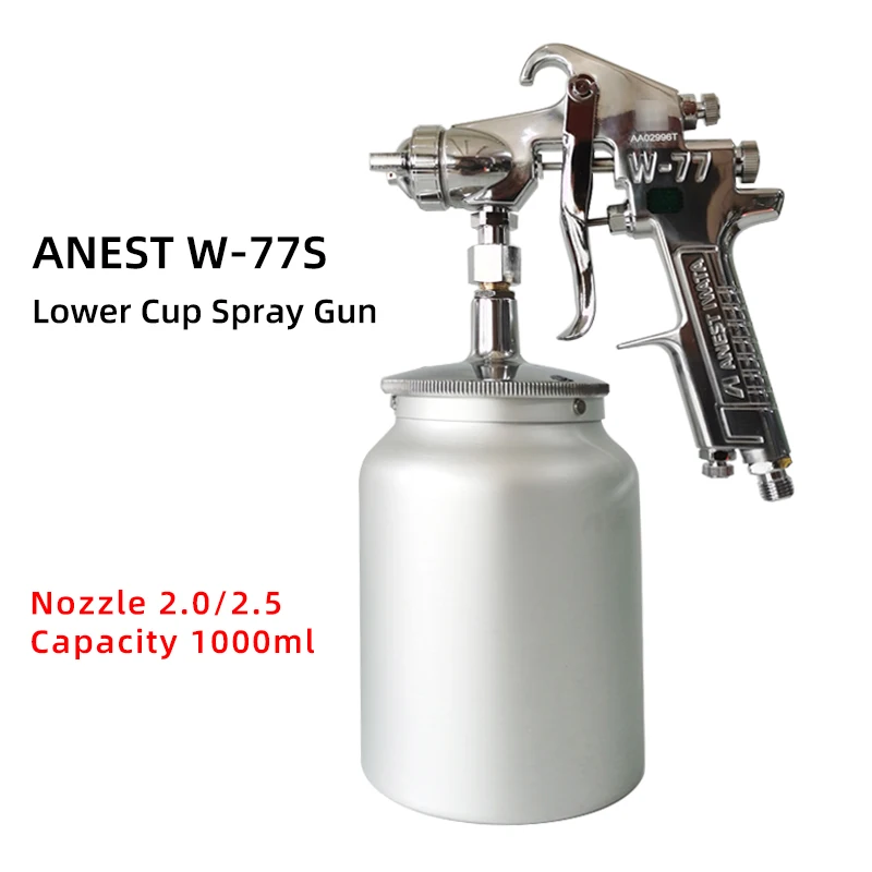Original Iwata Spray Gun W 77 Pneumatic Lower Pot Furniture Woodworking ...