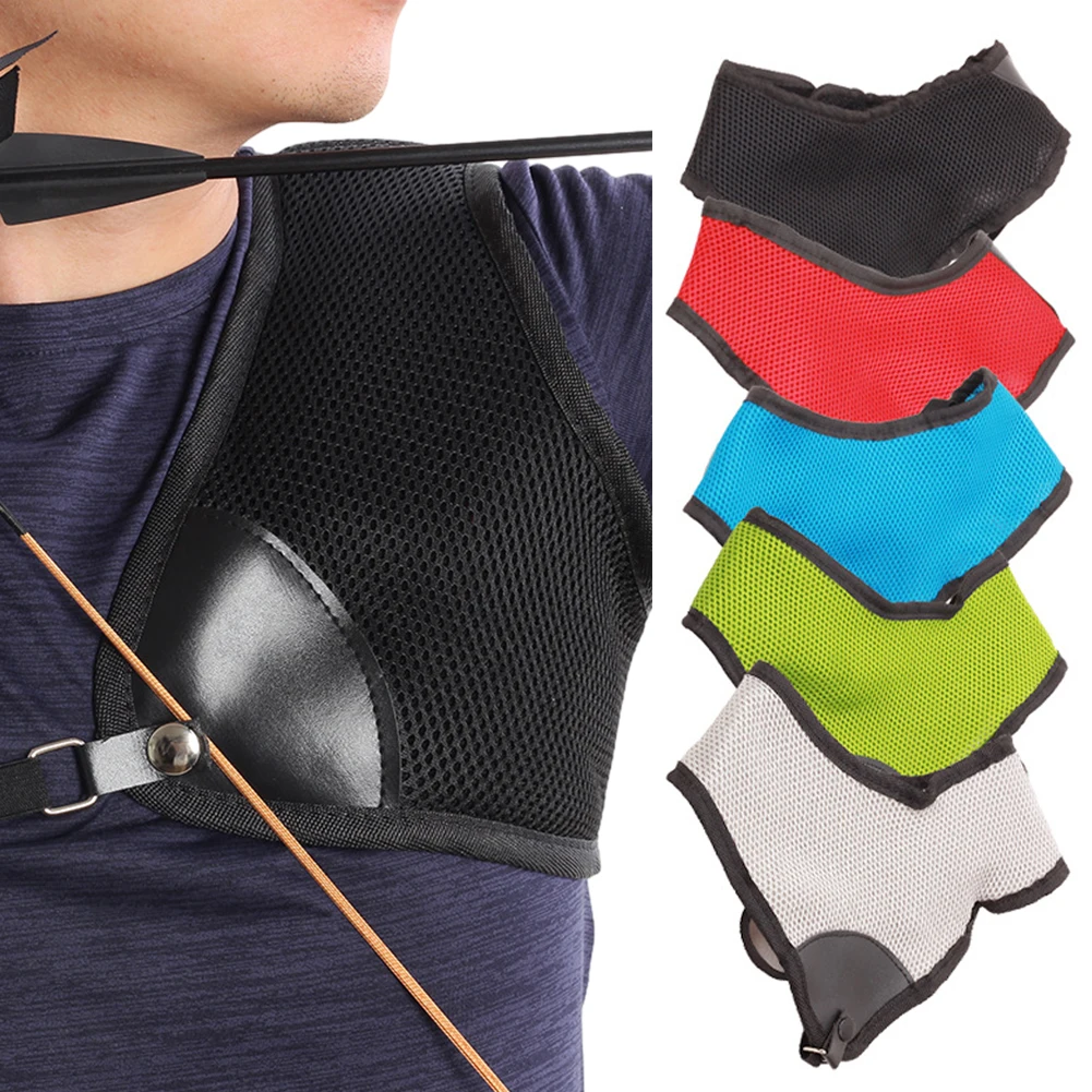 Archery-Chest-Shoulder-Guard-Breathable-Mesh-Adjustable-Traditional ...
