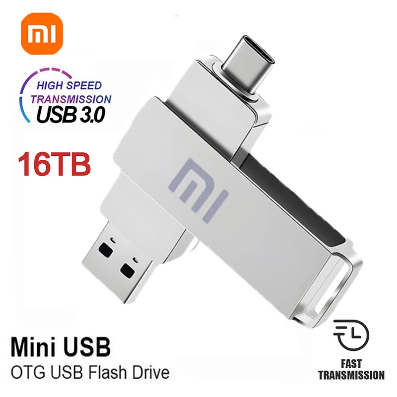 XIAOMI-U-Disk-High-Speed-Mini-Metal-USB-Flash-Drives-4TB-8TB-16TB-Black ...