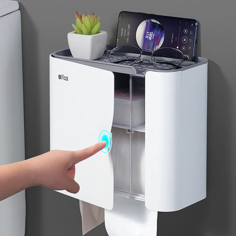 Bathroom Water Proof Toilet Tissue Box Suitable For Kitchen Magnetic ...