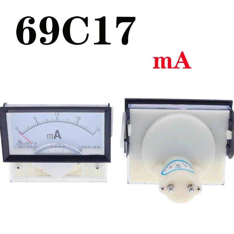 69C17-pointer-milliammeter-1MA-2MA-3MA-10mA-20MA-50MA-100MA-200mA-500MA ...