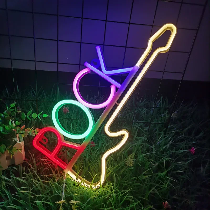 Rock-Music-Neon-Signs-Guitar-Neon-Signs-Wall-Decor-USB-Led-Art-Signs ...