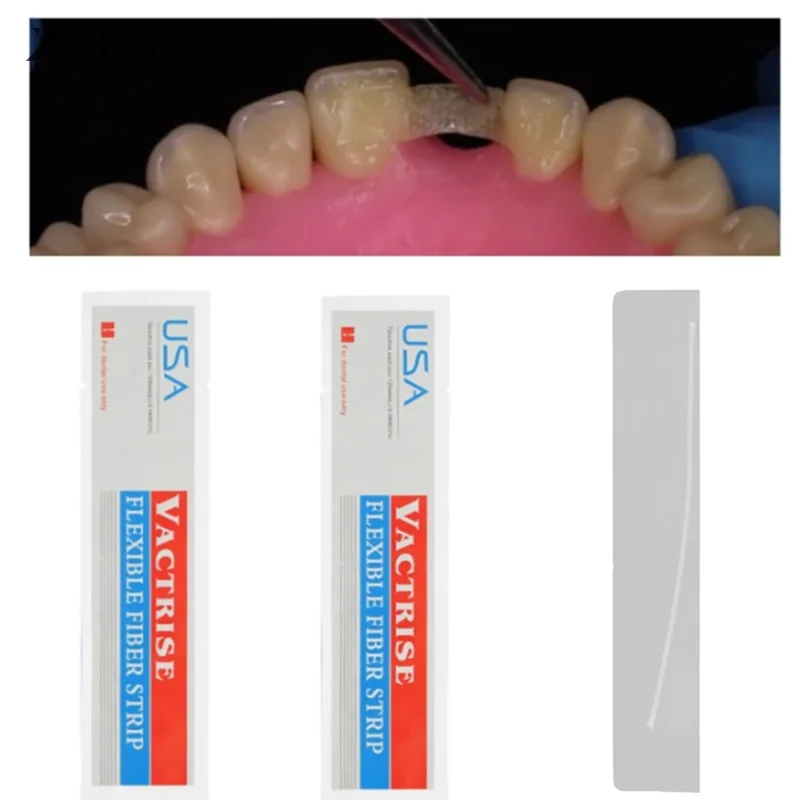 7Pcs/Box Dental Material Flexible Fiber Strip Glass Splint Loose Tooth ...