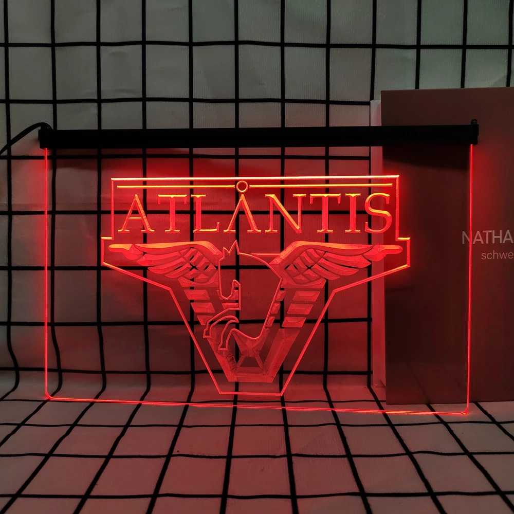 Stargate Atlantis-Retro LED Neon Sign Home Decor with Vintage Plaques ...