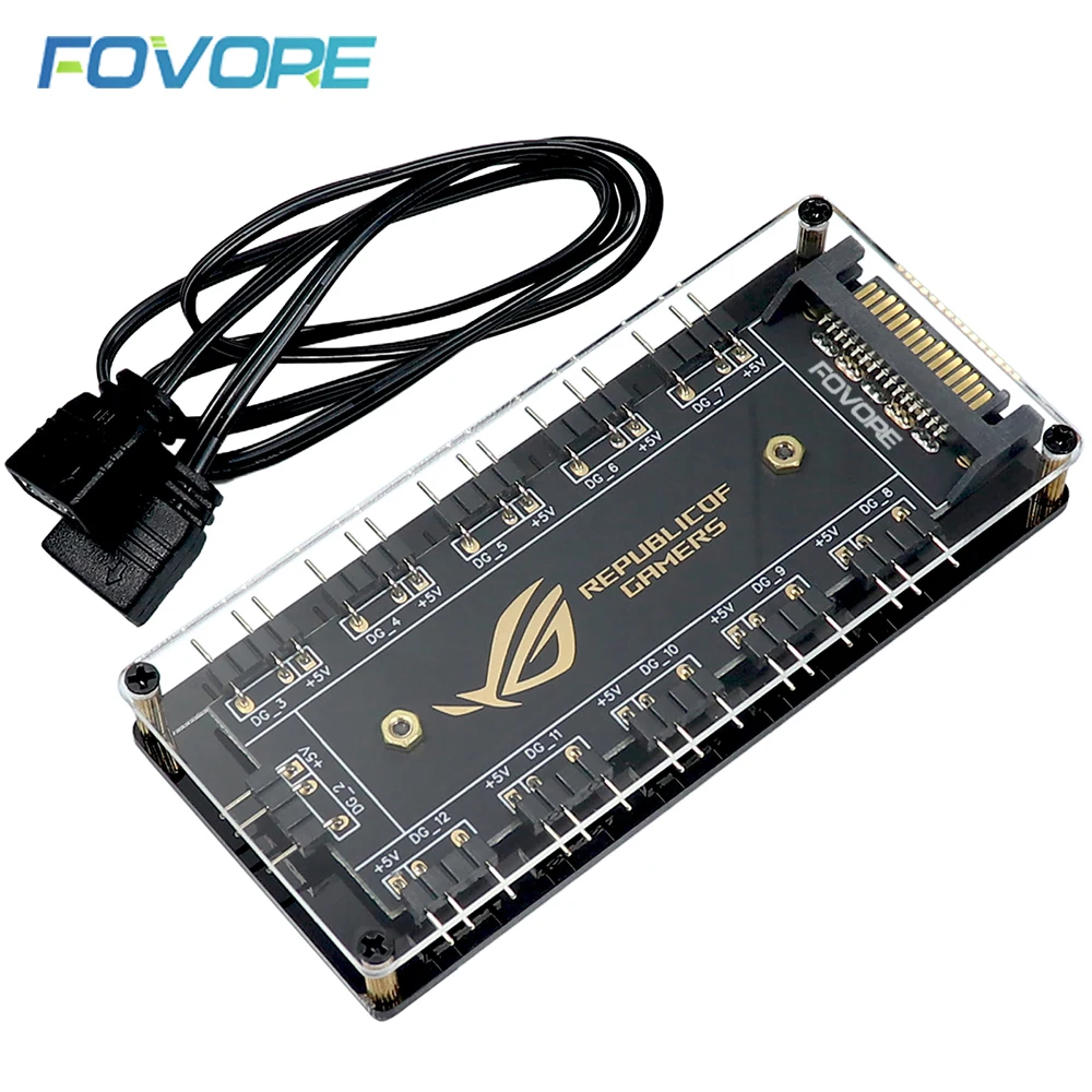 RGB-4pin-Cable-12V-AURA-5V-3-pin-ARGB-RGBW-Splitter-Hub-Case-with ...