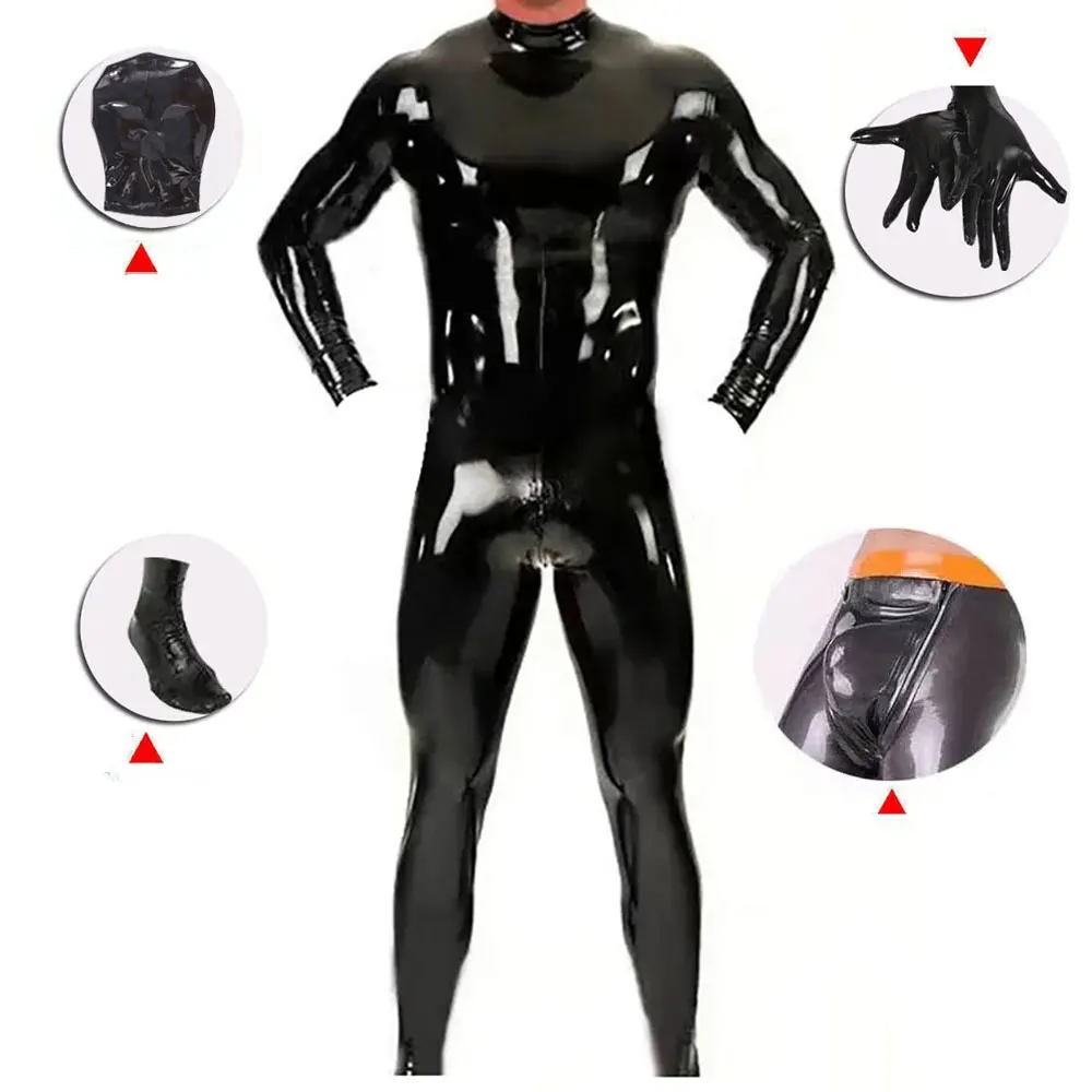 Men-Sexy-Shiny-Full-Body-Cover-Bodysuit-PU-Latex-U-Convex-Pouch ...