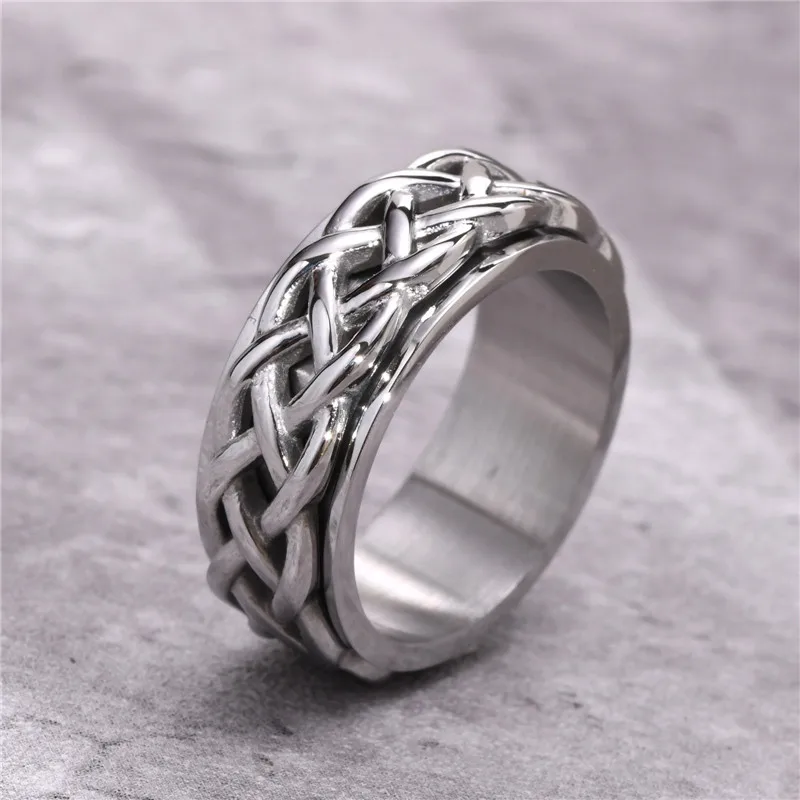Modyle-Celtic-Knot-Spinner-Ring-Stainless-Steel-Celtic-Endless-Weave ...