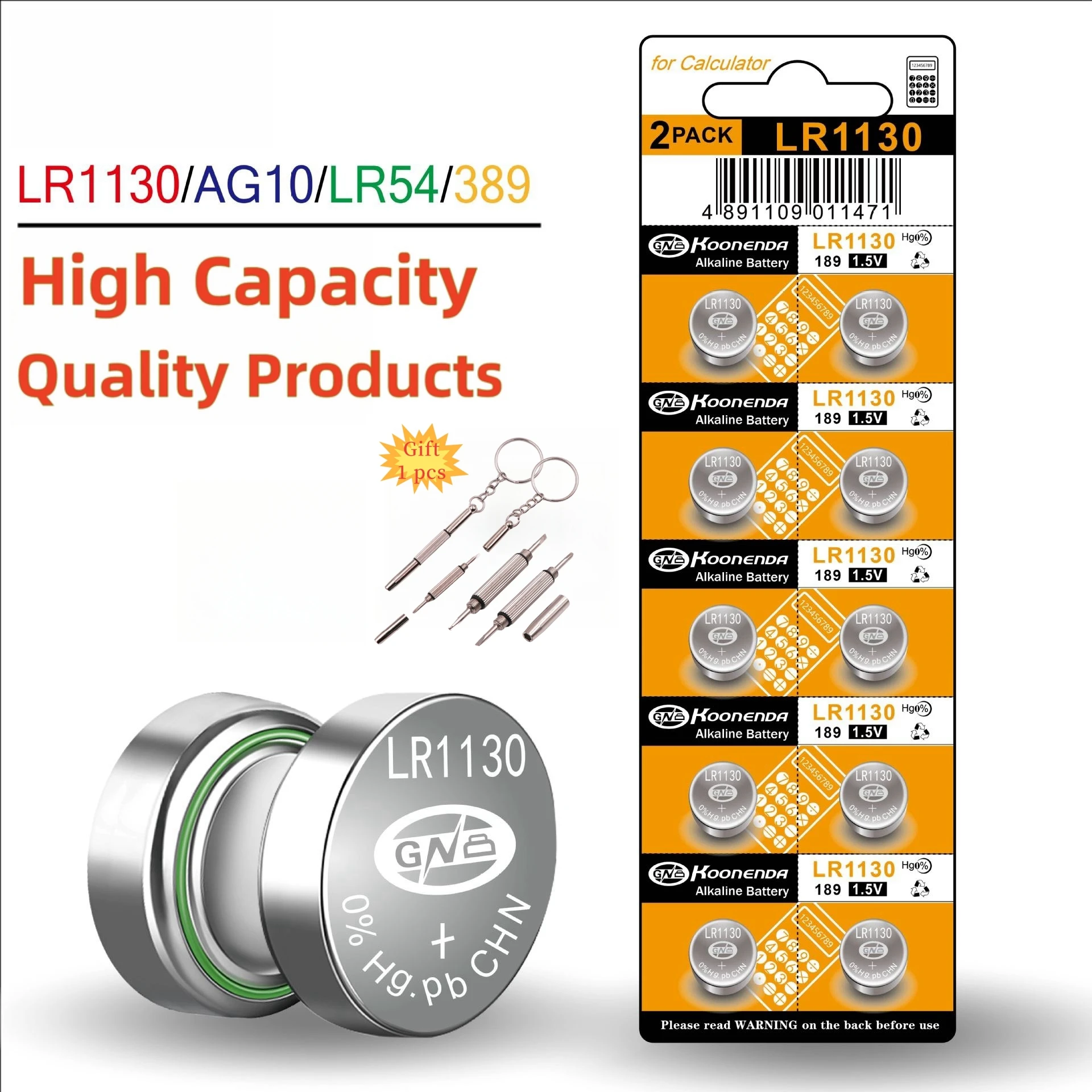 AG10 LR1130 Batteries 389A LR1130 LR54 L1131 SR1130 1.55v High Capacity Button Cell Coin Battery ...