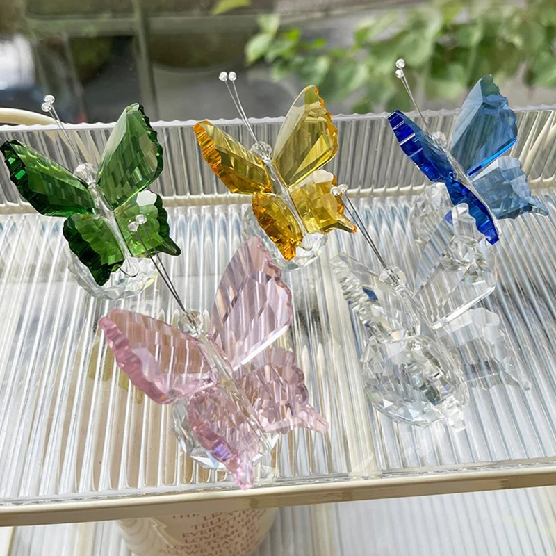 Crystal-Butterfly-With-Ball-Figurine-Home-Wedding-Decoration-Glass ...