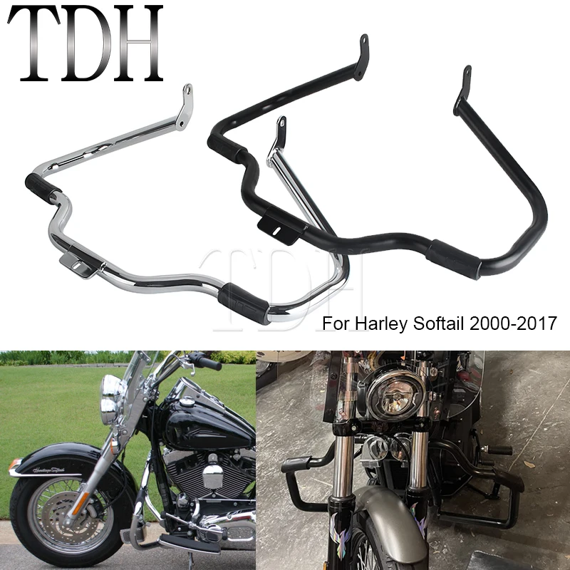 Engine-Guard-Highway-Crash-Bar-Protector-Guard-for-Harley-Softail-Fat ...