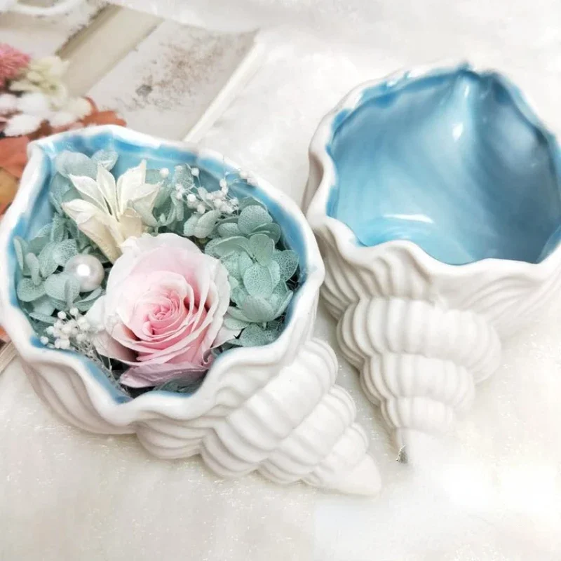 Conch-Flowerpot-Silicone-Molds-DIY-Sea-Shell-Secented-Candle-Jar-Mold ...