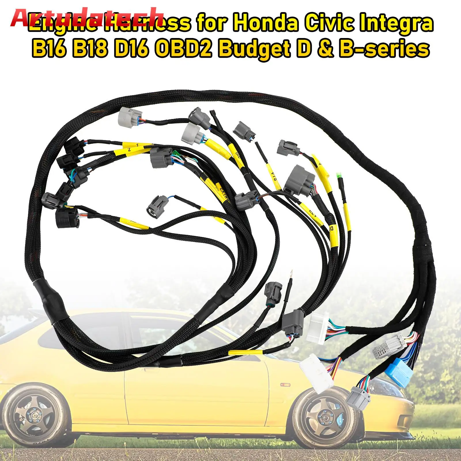 Artudatech-Engine-Harness-for-Honda-Civic-Integra-B16-B18-D16-OBD2 ...