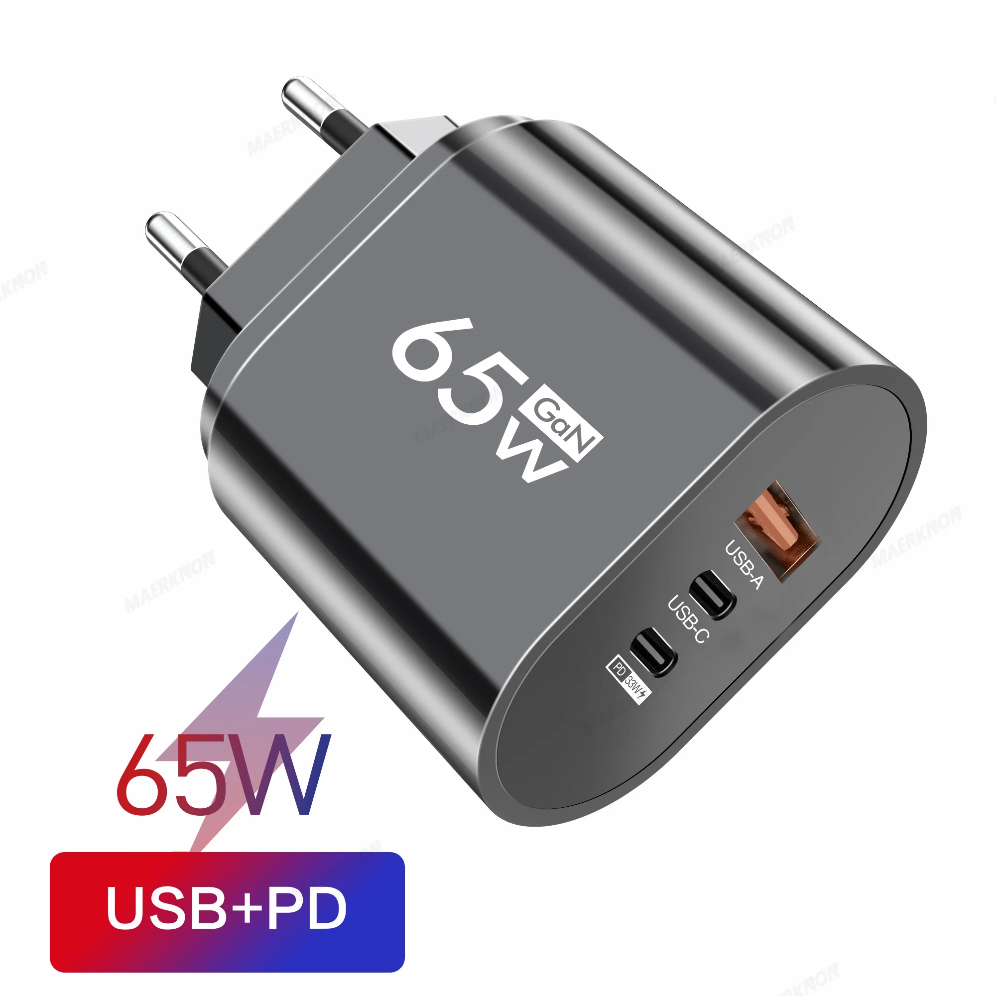 Maerknon USB Charger 60W Fast Charging Charger 3Ports Type C Mobile ...