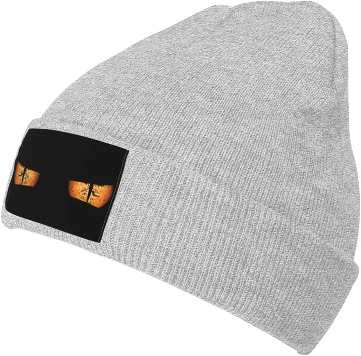 Evil-Yellow-Eyes-Knit-Hats-for-Men-and-Women-Black-Beanie-Winter-Soft ...