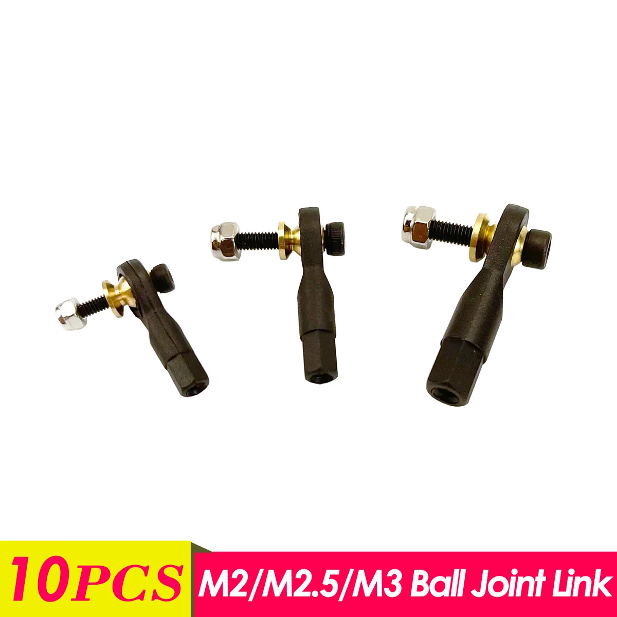 10Pcs M2 M2.5 M3 Nylon Metal Ball Joint Link with Screw Assemblies Set ...