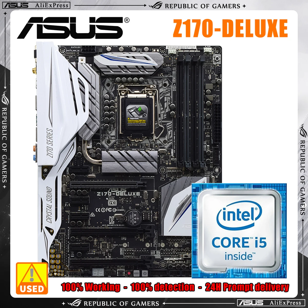 LGA-1151-Motherbaord-KIt-ASUS-Z170-DELUXE-With-i5-6500-Intel-Z170 ...