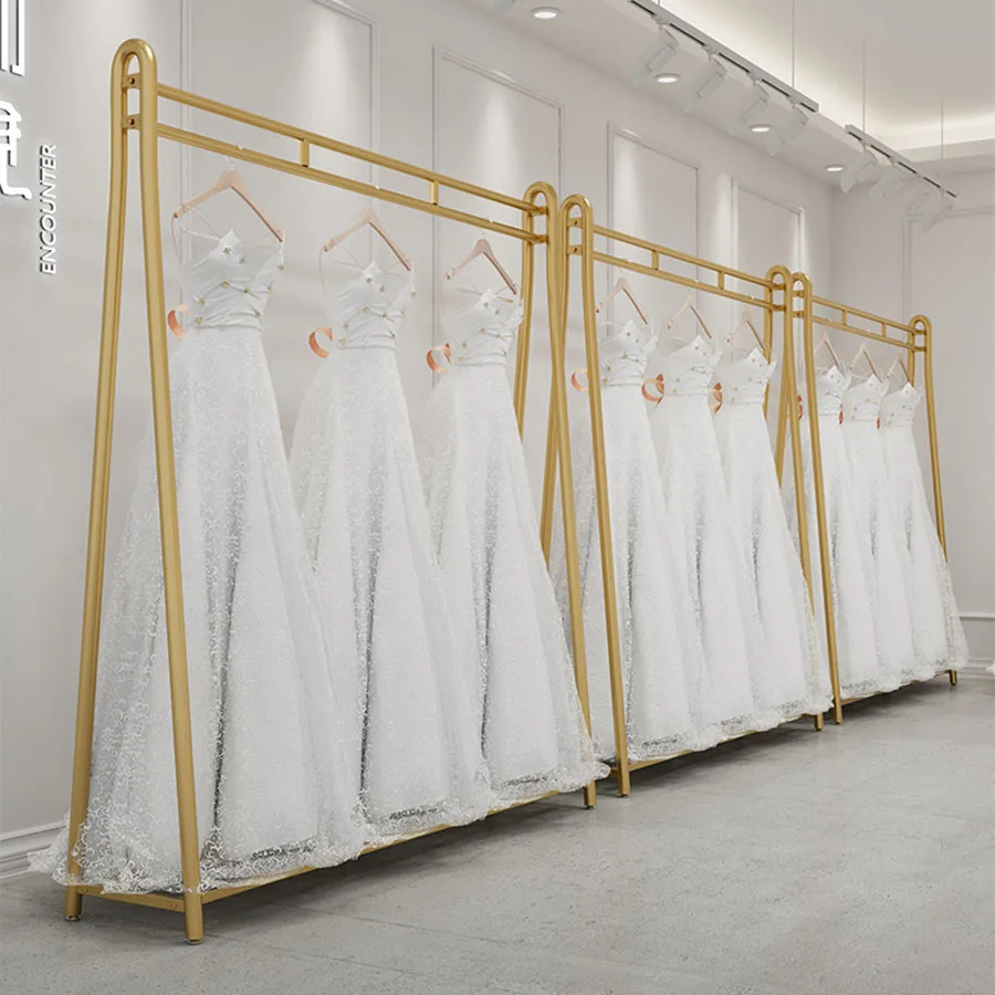 Marriage-Cloth-Racks-Golden-Double-Levels-Large-Tall-Vertical-Modern ...
