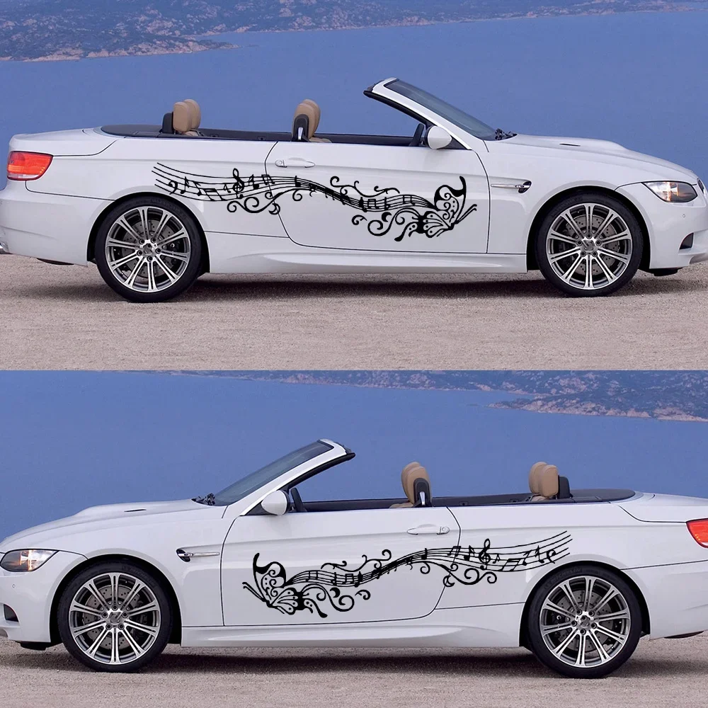 Fashion-Flowers-Butterfly-Music-Car-Stickers-And-Decals-Sticker-For-Car ...