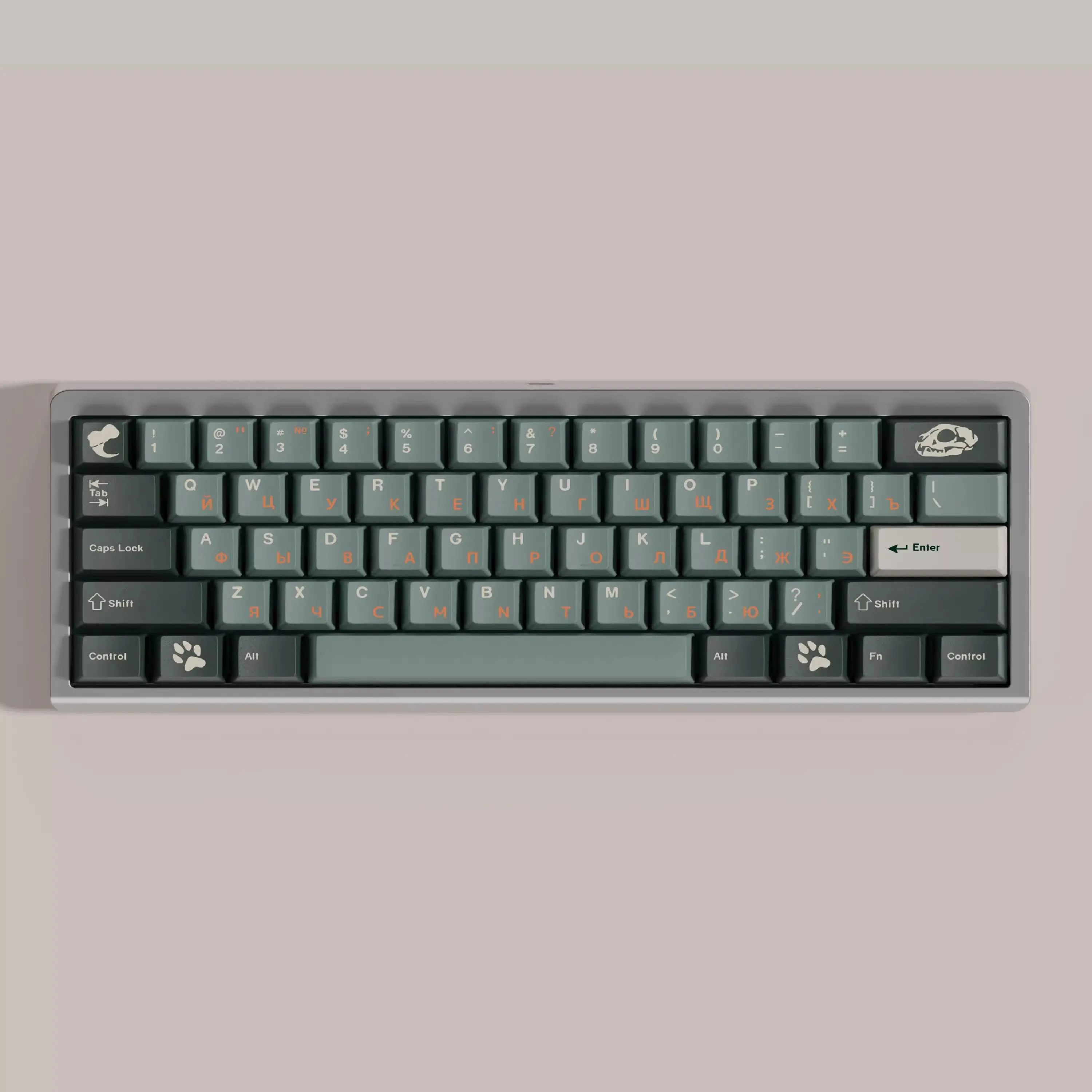 English-Russian-Keycap-Cherry-Profile-Silent-Forest-Keycaps-PBT-Dye ...