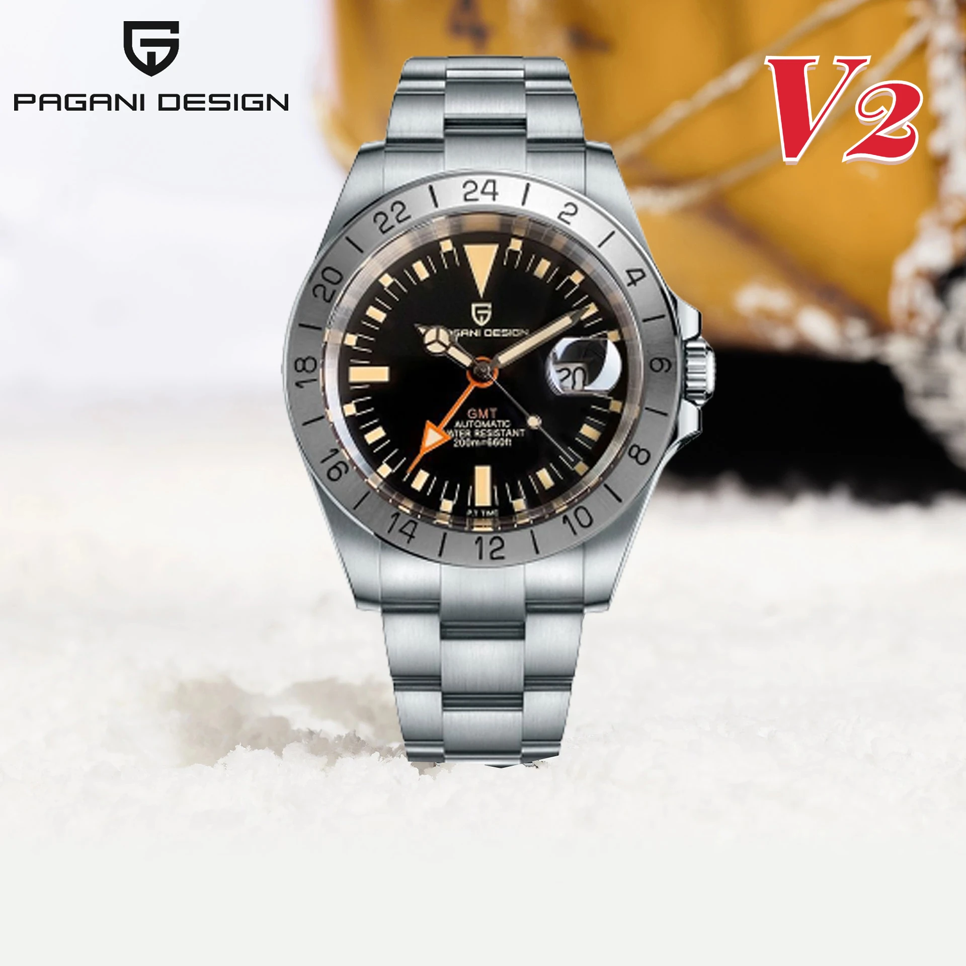 Pagani Design 42mm Gmt Men's Automatic Mechanical Watch Sapphire ...