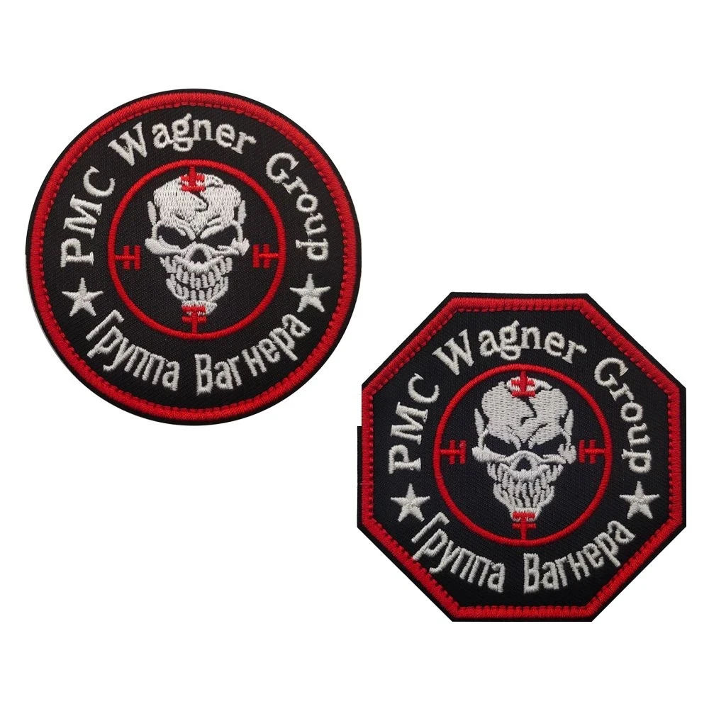 Pmc Tactical Embroidered Patches Mercenary Skull Stickers Military ...