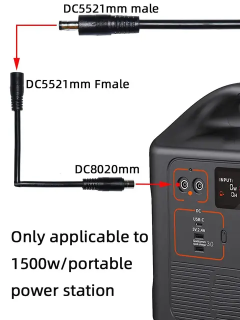 DC8mm Connector DC7909 To DC8020 Adapter For Solar Panel RV, 54% OFF