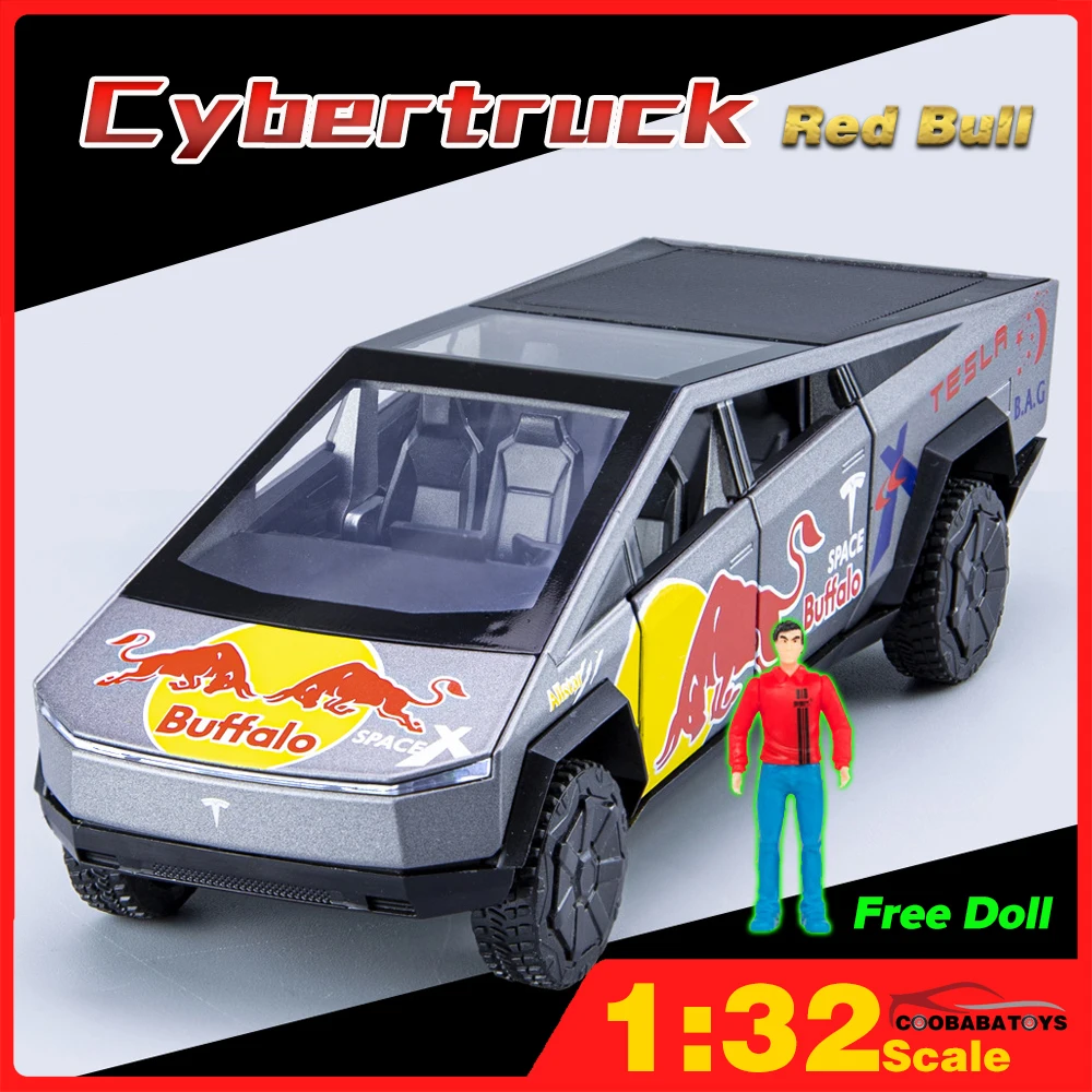 Escala 1/32 Tesla Cybertruck Pickup Camión de aleación Modelo de coche ...