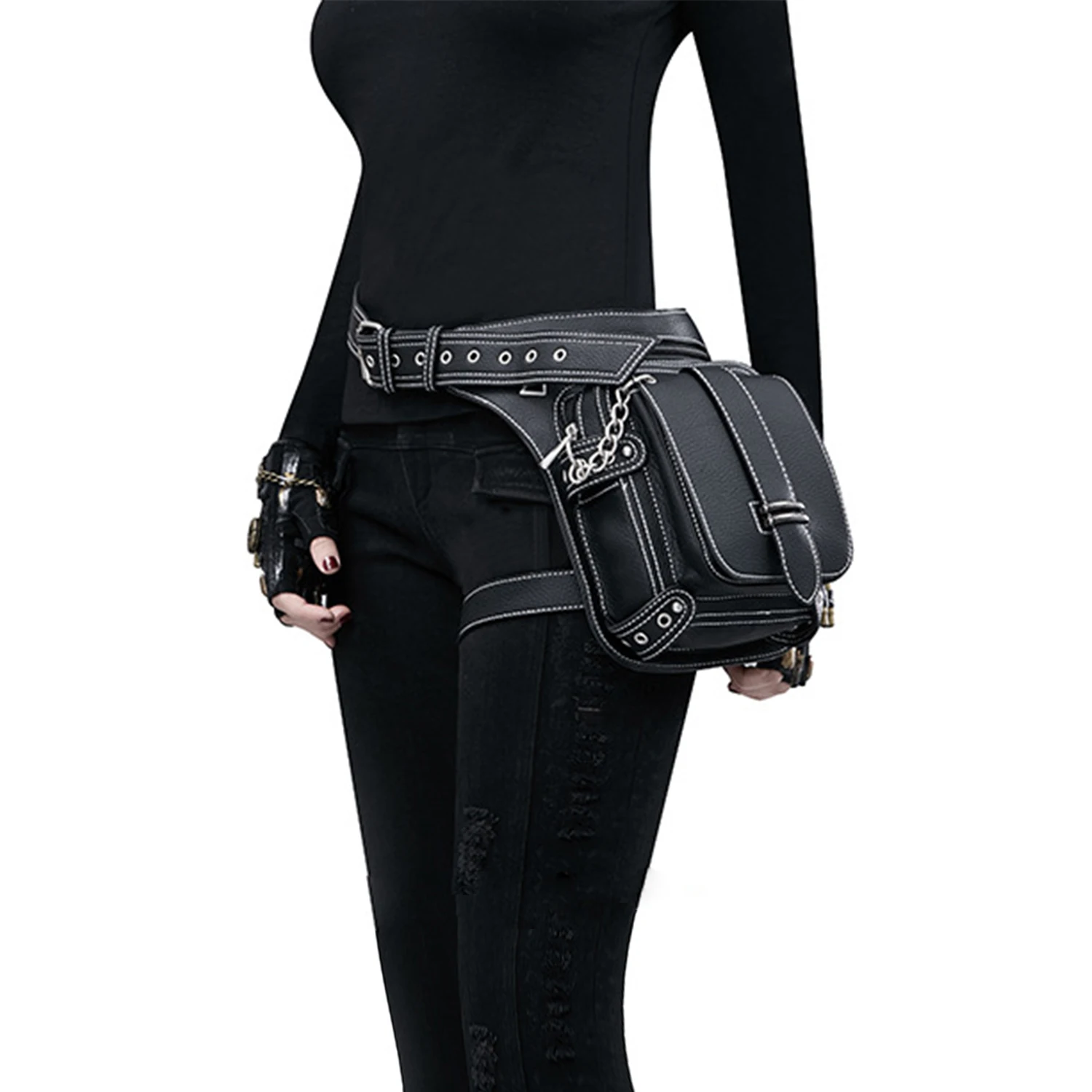 Unique-Waist-Bag-Cool-and-Functional-Hip-Pack-Gothic-Belt-Bag-Punk ...