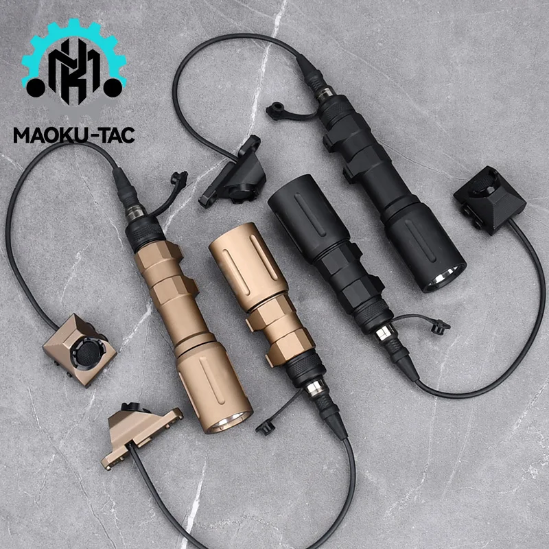 WADSN-Tactical-Switch-Flashlight-Metal-LED-White-Light-Weapon-Scout ...