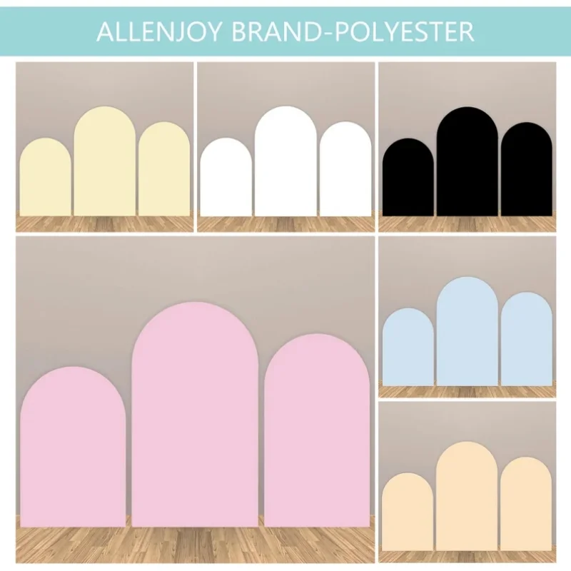 Customized-Double-sided-Elastic-Fabric-Arch-Background-Pink-Black-White ...