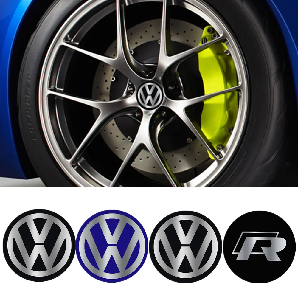 Insignia-de-rueda-de-coche-con-4-piezas-emblema-adhesivo-para-VW ...