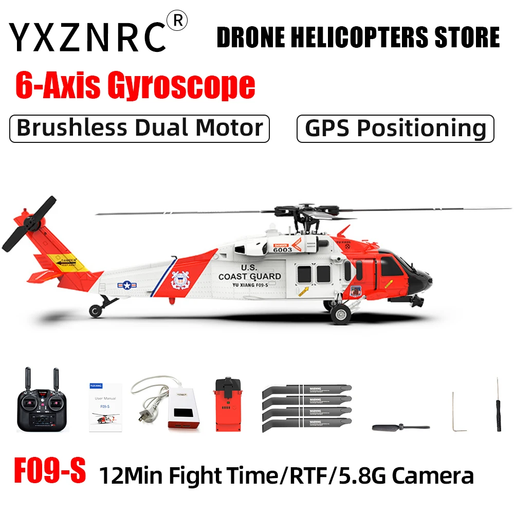 YXZNRC-RC-Helicopter-F09-S-2-4G-6CH-Gyro-GPS-Optical-Flow-Positioning-5 ...