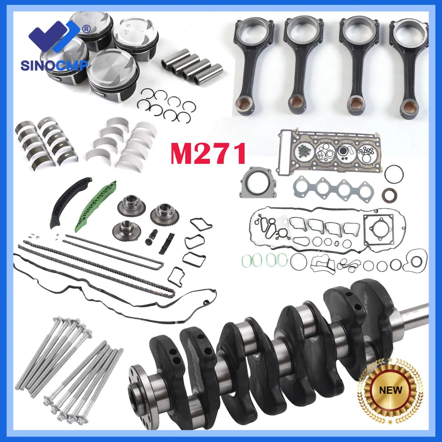 1set Engine Rebuild Overhaul Gasket Seals Kit Pistons & Rings Set Φ82mm ...
