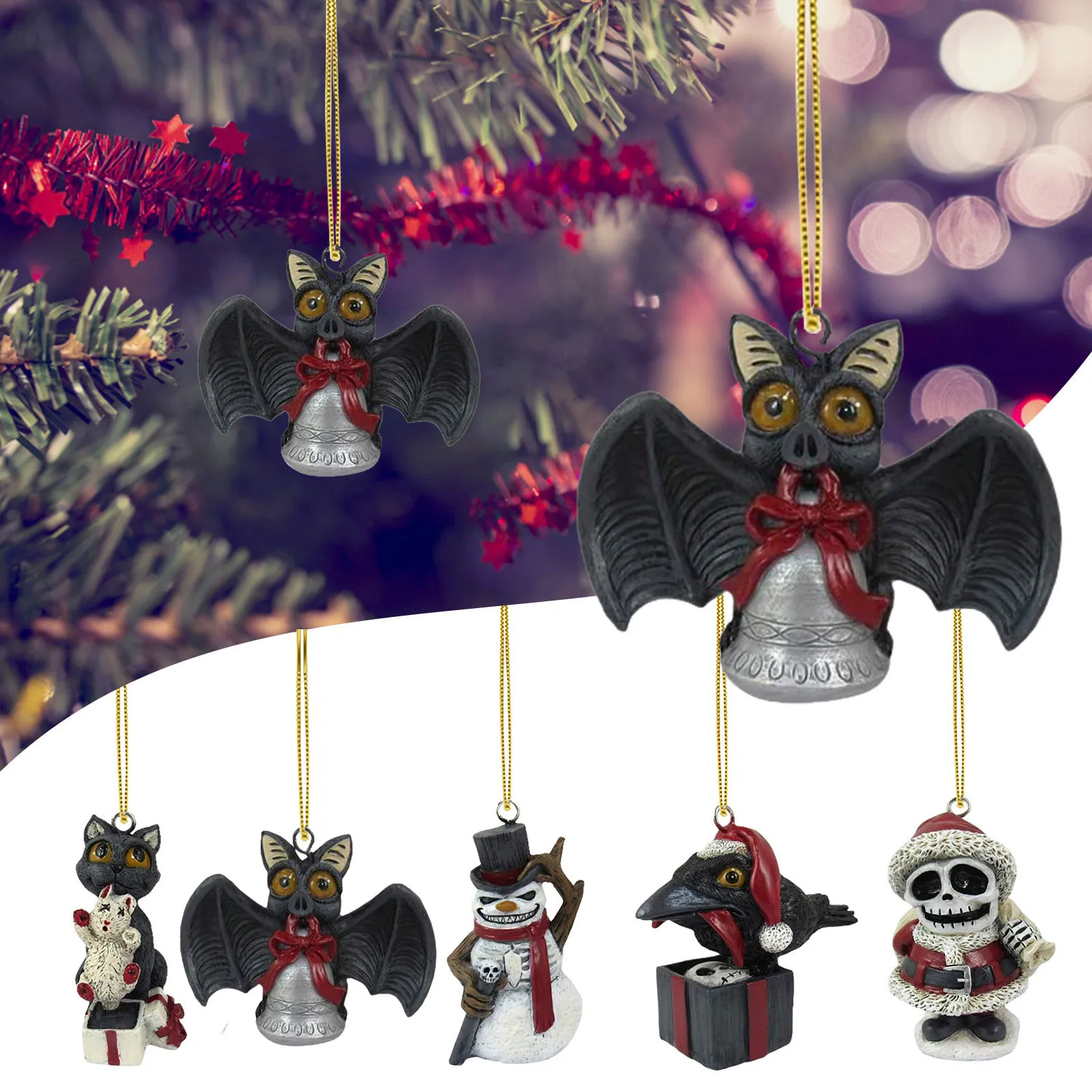 Gothic Christmas Tree Decorations