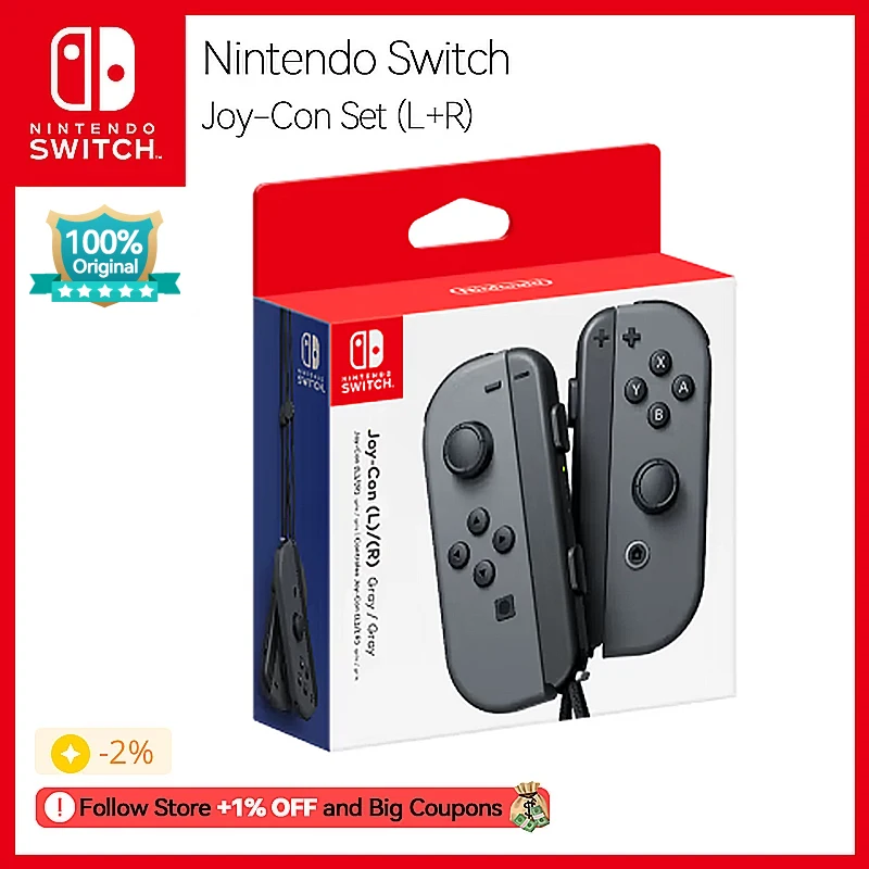 Nintendo switch original joy con controladores conjunto cinza jogos ...