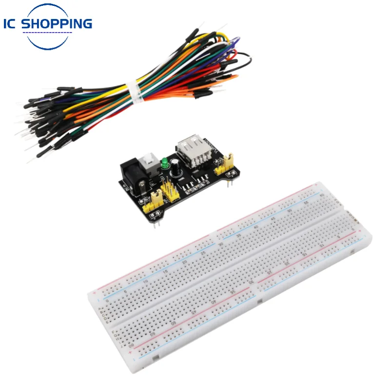 NEW MB102 MB 102 Breadboard 830 Point Weldless Prototype PCB Board Kit ...