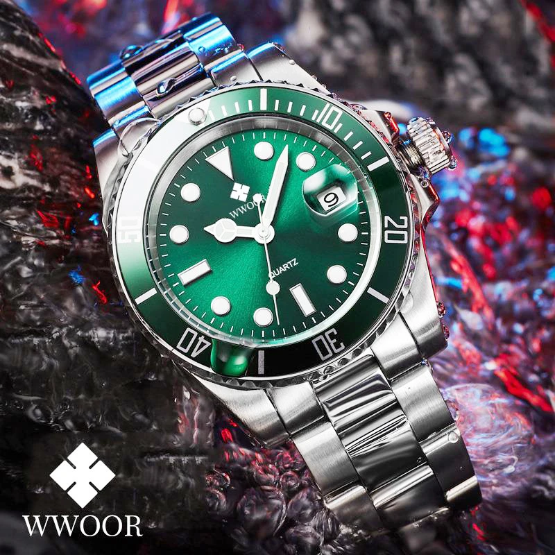 Wwoor Men Watches 2021 Luxury Full Steel Waterproof Automatic Date ...