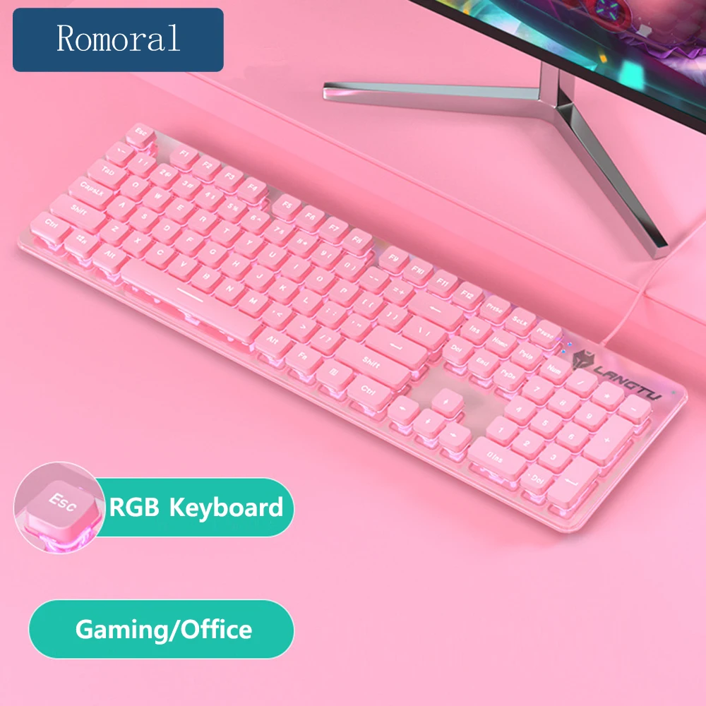 Backlight-Keyboard-104-Key-Wired-USB-Gaming-Membrane-Keyboards-Quiet ...