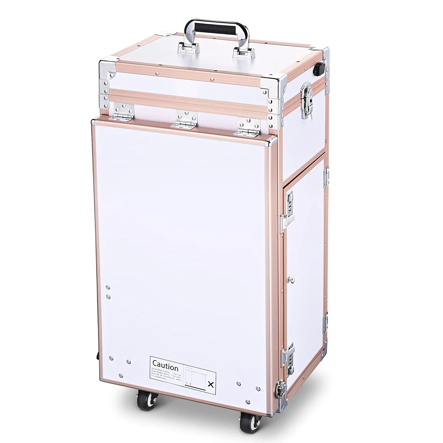 Professional-Cosmetic-Organizer-Box-with-Portable-Manicure-Nail-Table ...