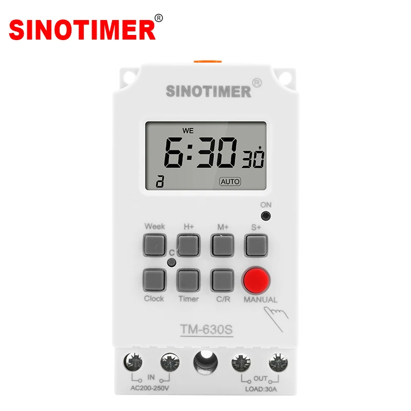 Ac 220v Dc 12v Second Setting Digital Timer Switch 24hr 7 Days Weekly ...