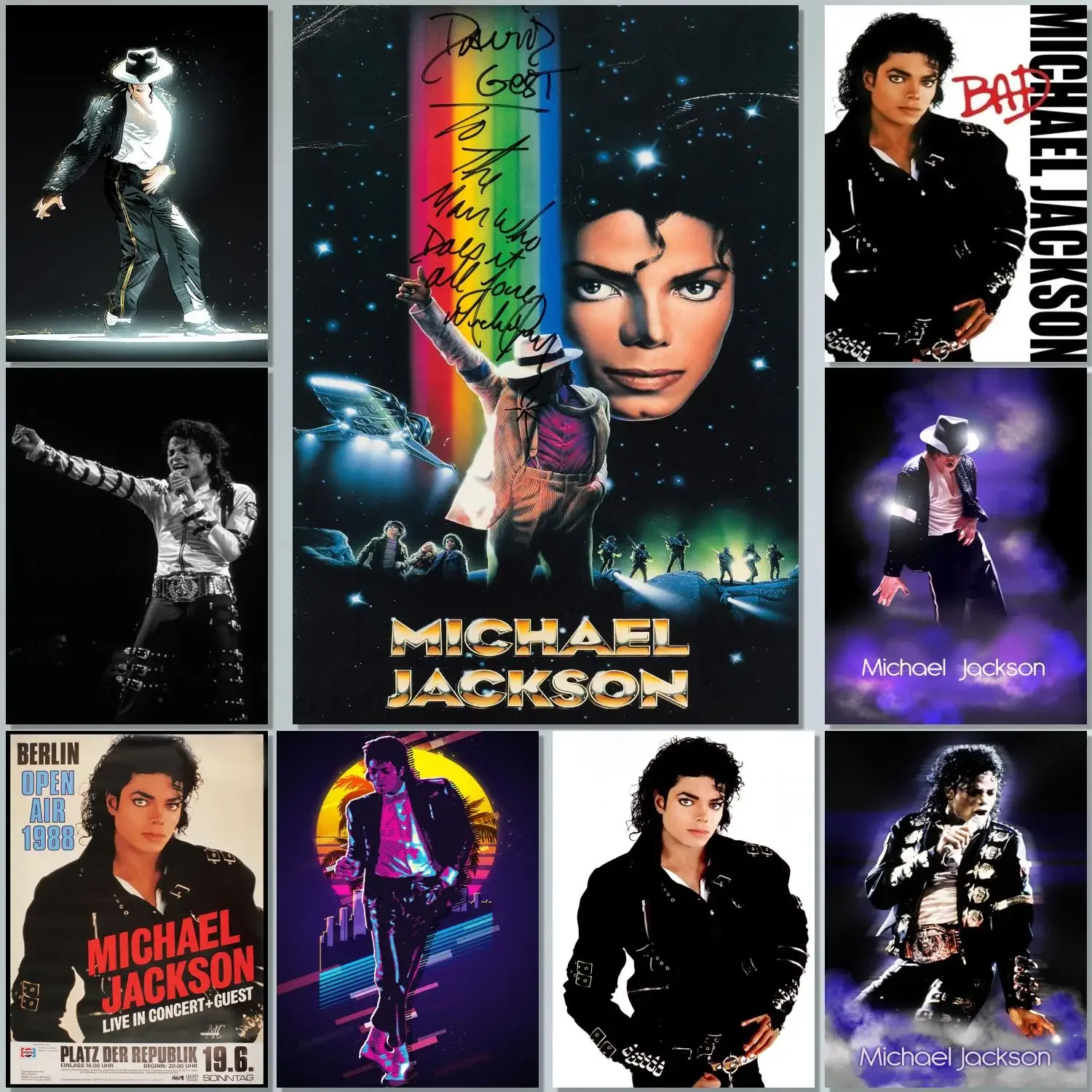 Pintura-del-cantante-michael-jackson-carteles-de-lienzo-de-Arte-de ...