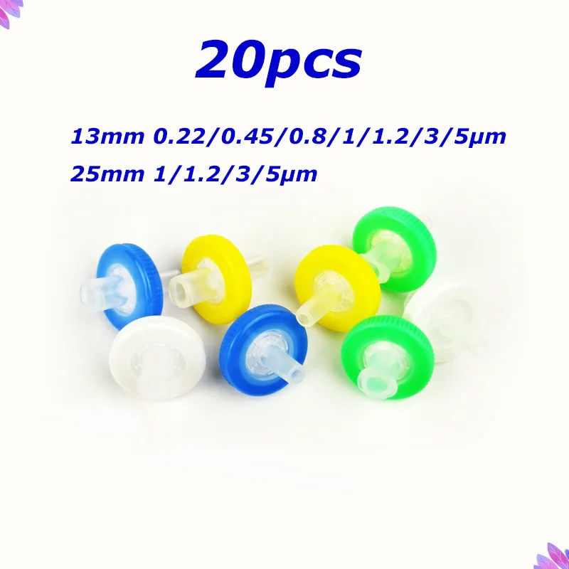 20pcs-Lab-13mm-25mm-Disposable-Needle-Filter-Aquo-system-Organic-system ...