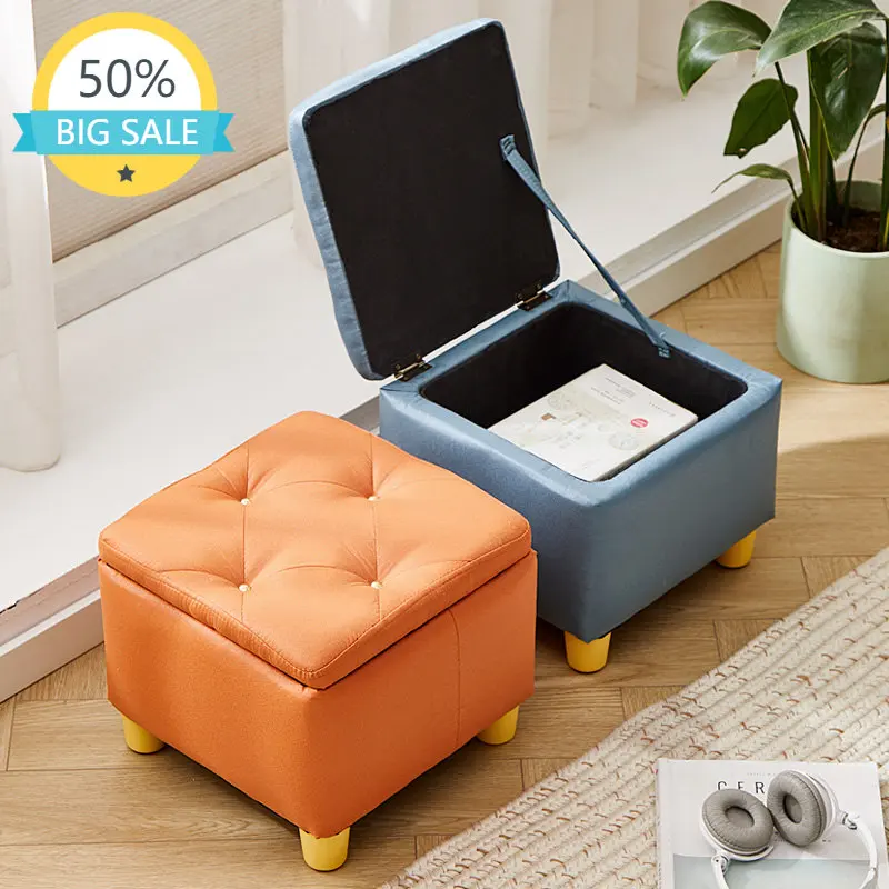 Minimalist Nordic Storage Stool Creative Living Room Luxury Office ...