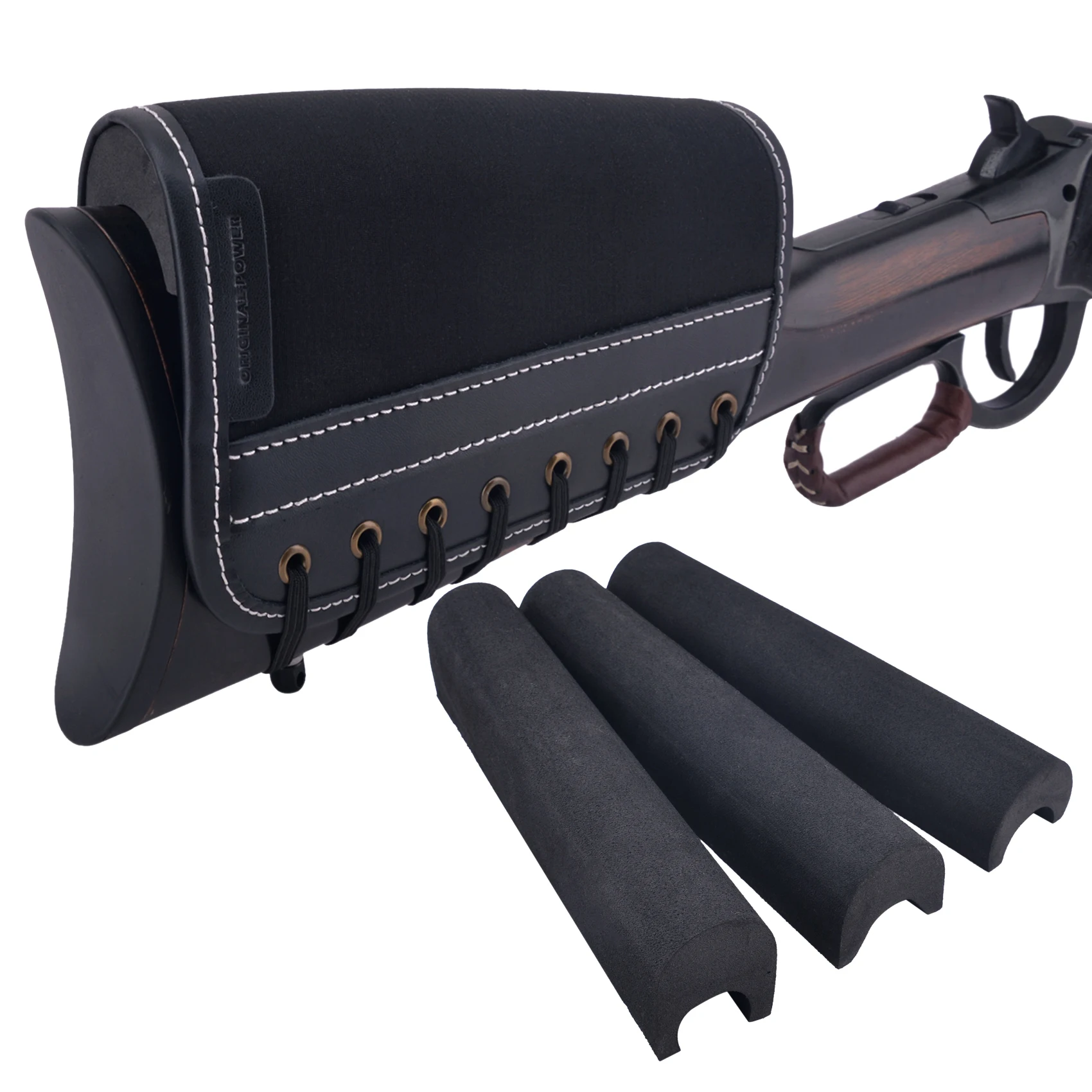 Hunting-Rifle-Gun-Buttstock-Leather-Shotgun-Cheek-Rest-Shoulder-Pad ...