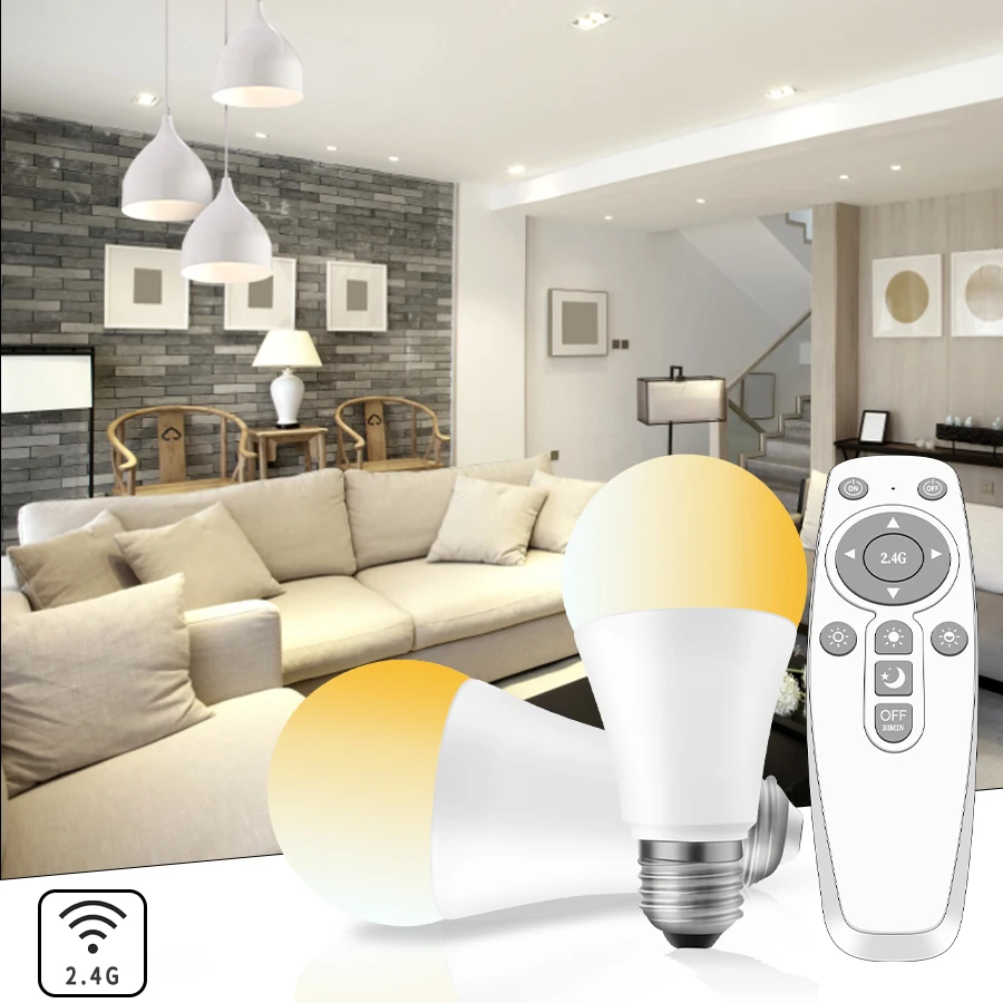 Smart-LED-Bulb-AC-86-265V-12W-E27-LED-Bulb-2-4G-Remote-Controller ...