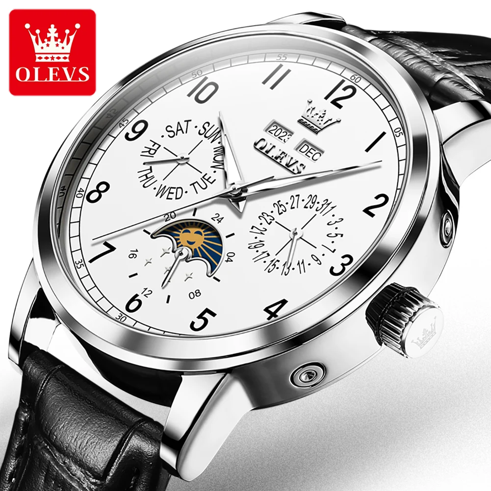 OLEVS-6698-New-Moon-Phase-Mechanical-Watch-For-Men-Number-42mm-Big-Dial ...