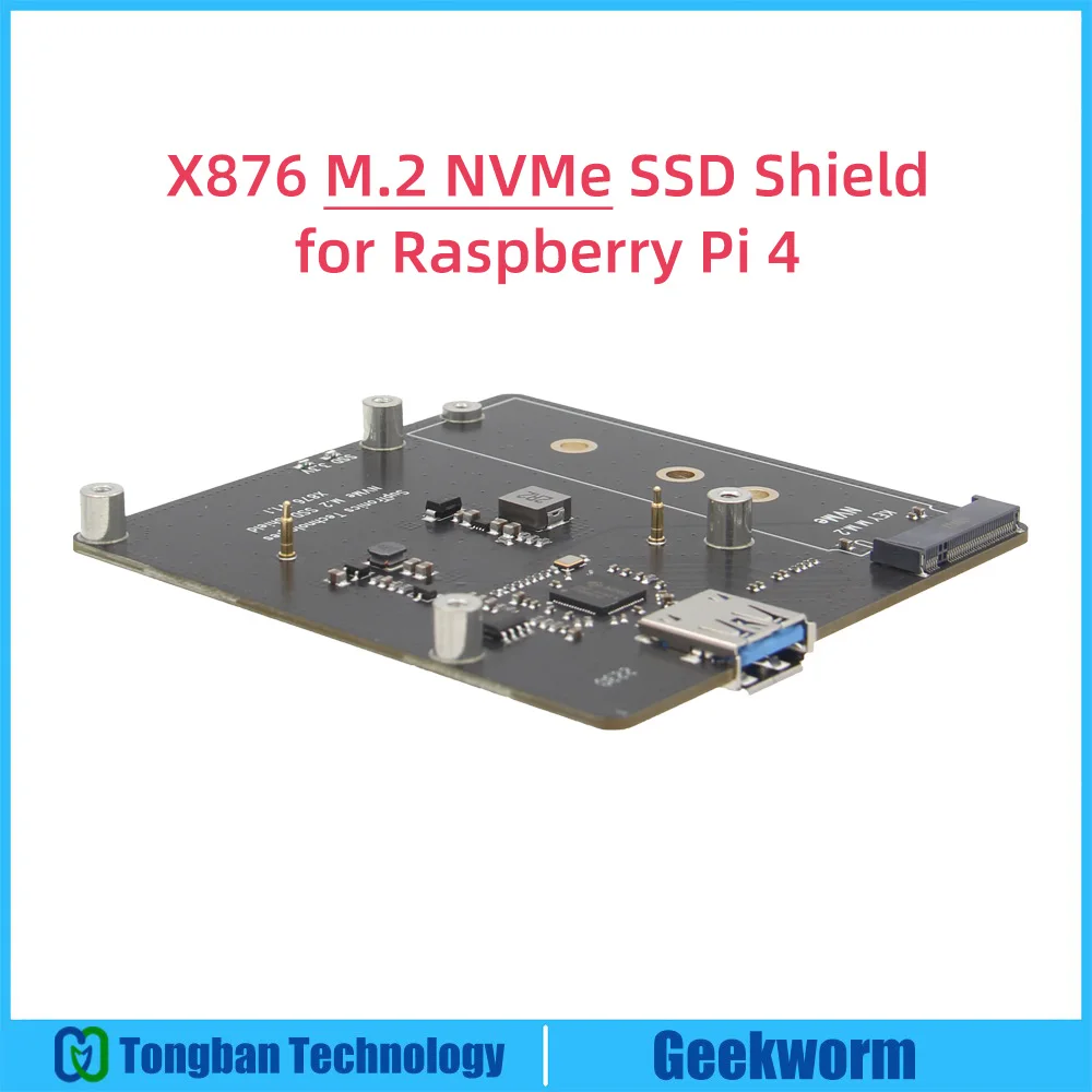 Geekworm x876 nvme m.2 sata ssd nas placa de expansão para raspberry pi ...