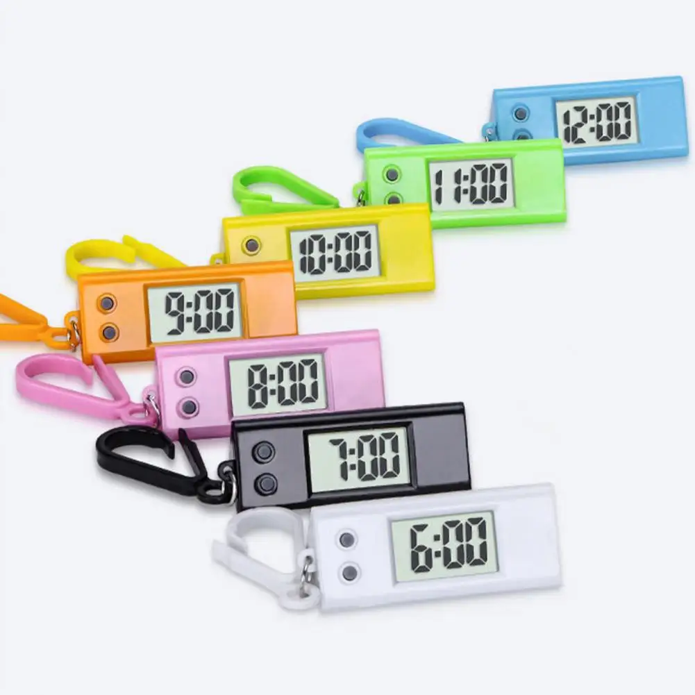 Electronic Clock Silent LCD Digital Mini Electronic Clock Triangle ...