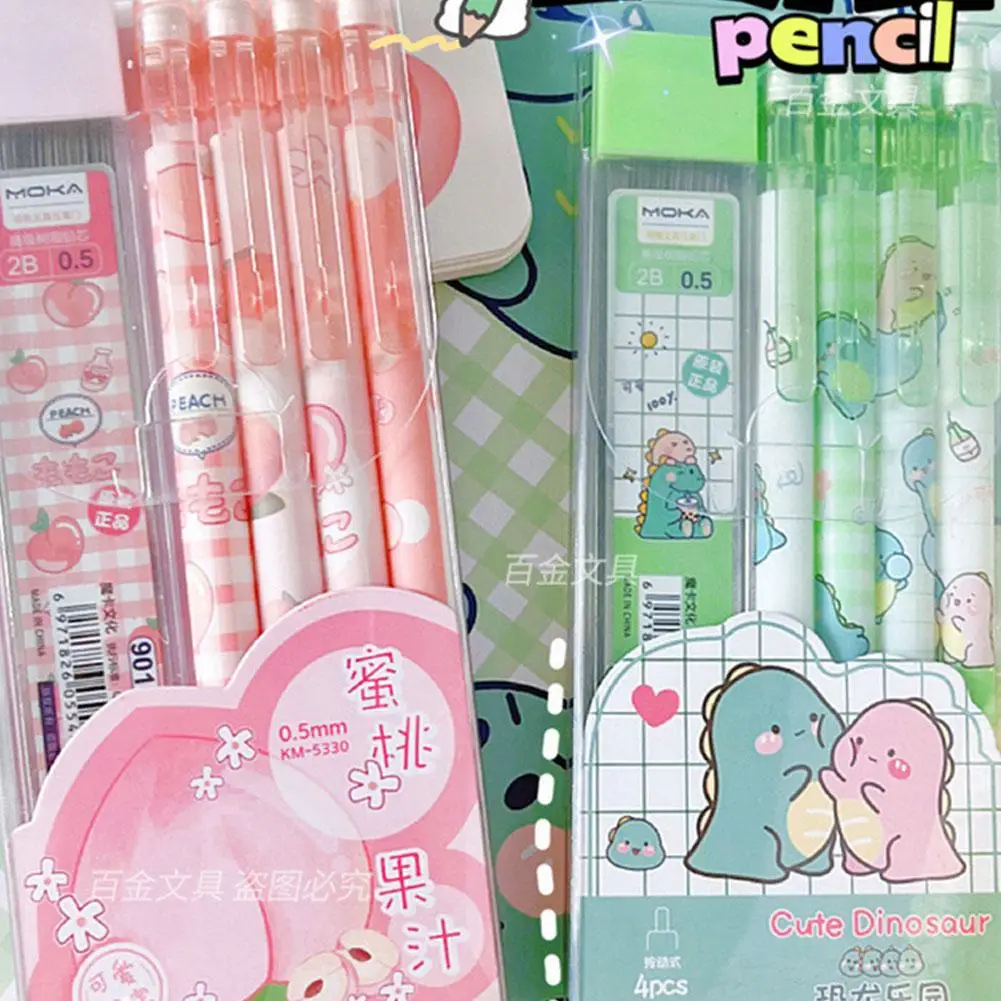 Cute-4pc-0-5mm-Mechanical-Pencils-Kawaii-Automatic-Office-Students ...